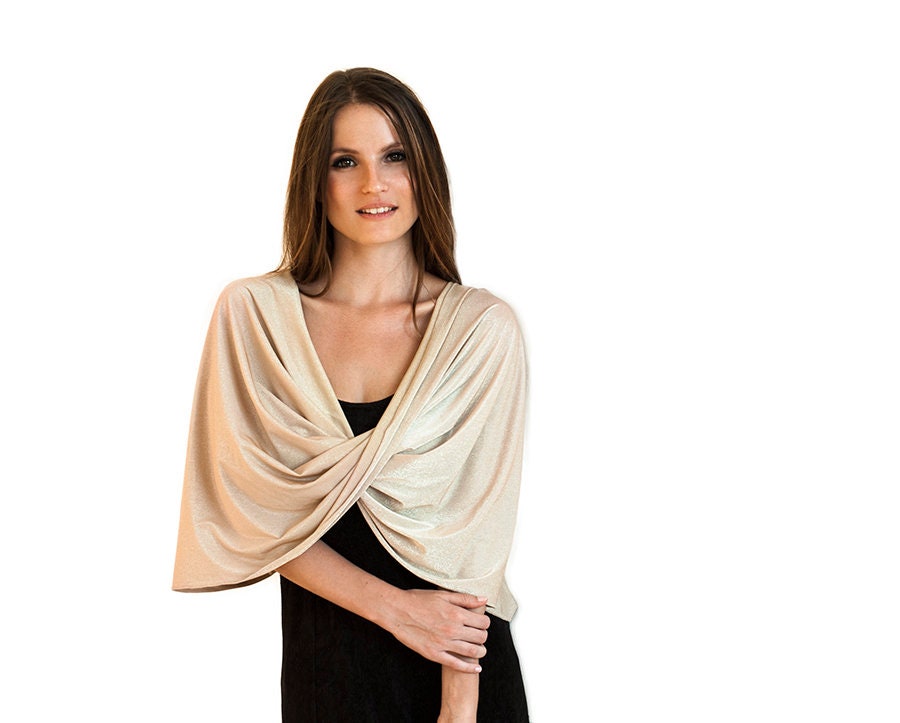 Bridal Shimmery Bolero. Versatile Cover Up, Loop Shawl, Wedding Shawl ...