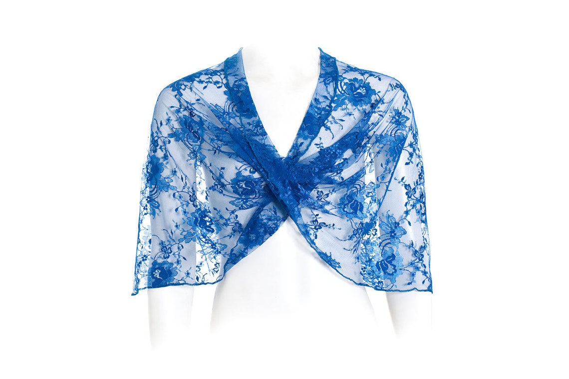 Navy Blue Lace Loop Shawl. Convertible Shawl Lace Cover Up | Etsy