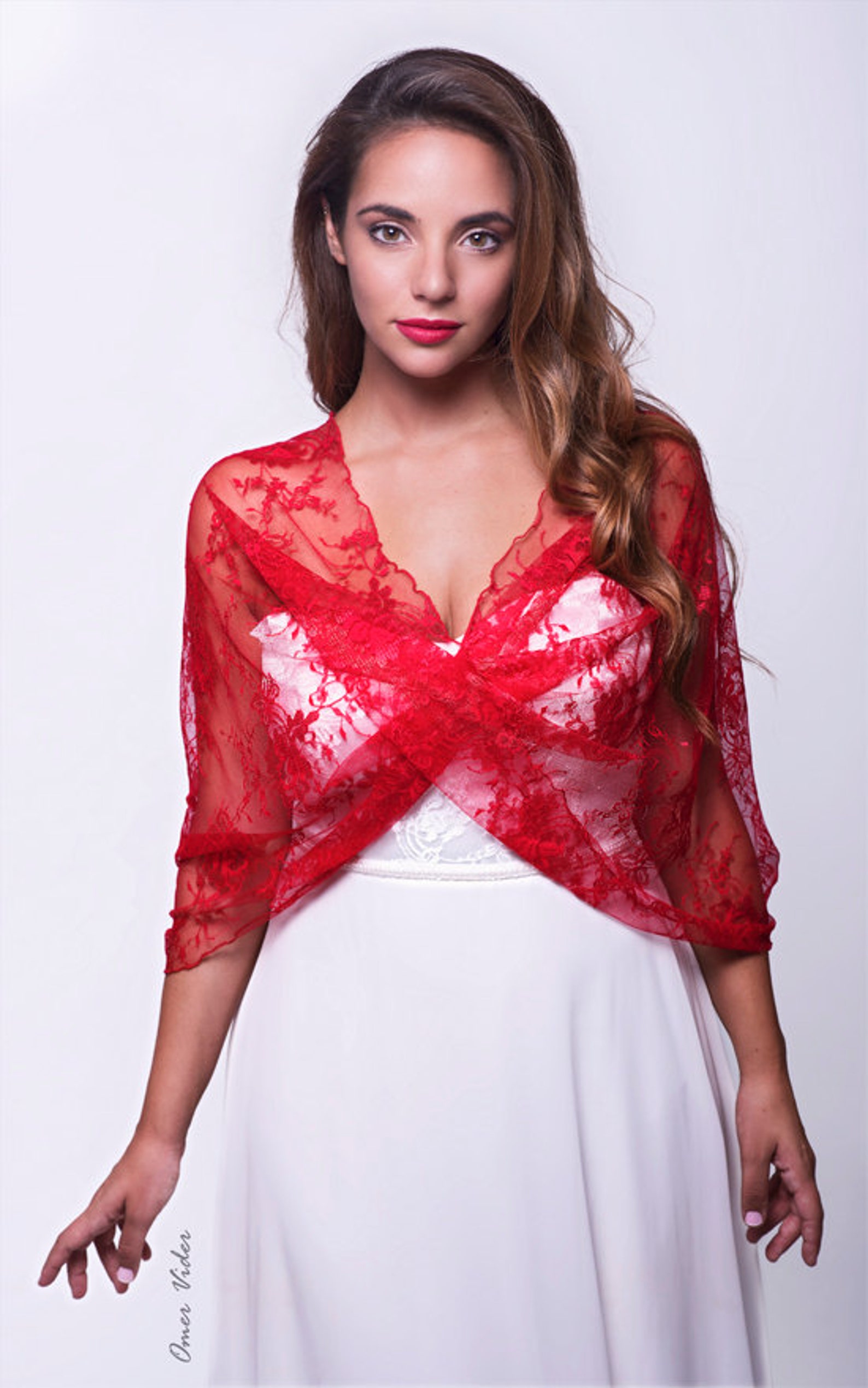Red Lace Shrug. 4 Options Shawl Shrug Shawl Twist and Loop - Etsy Israel