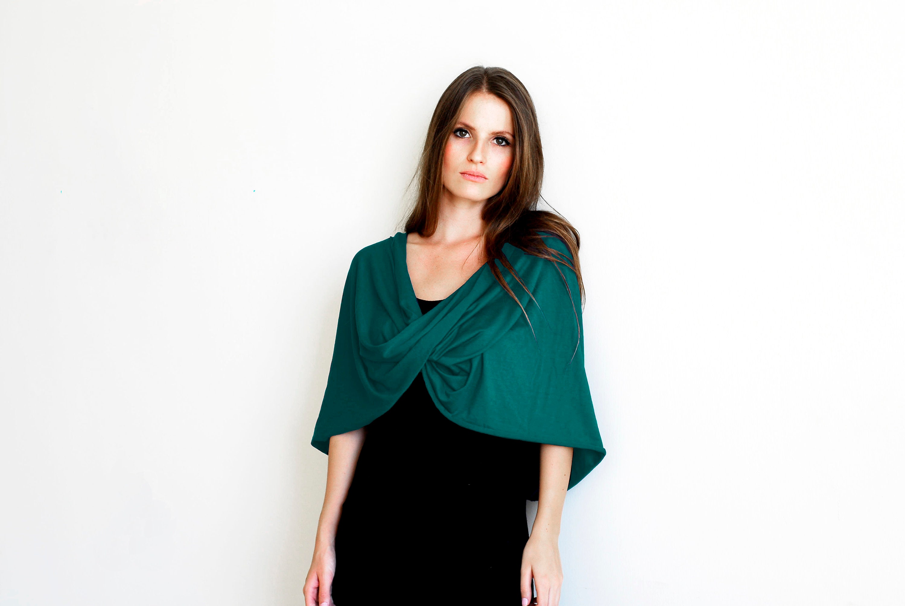 Modest Solid Shawl. Loop Versatile Shawl Shrug Shawl - Etsy