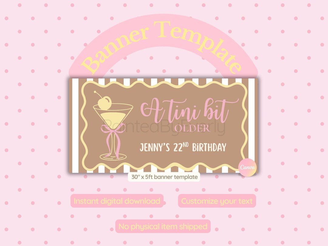 A Tini Bit Older Banner Template - Editable Canva Design Digital ...