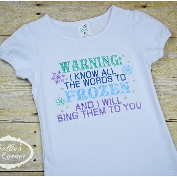 Frozen Words - Etsy
