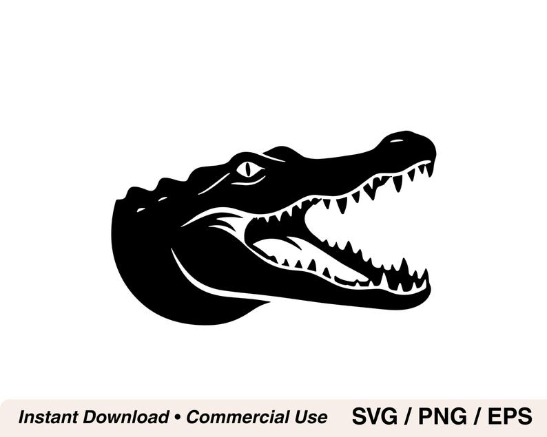 Crocodile Alligator SVG Bundle, Predator Silhouette, Gator Clipart ...