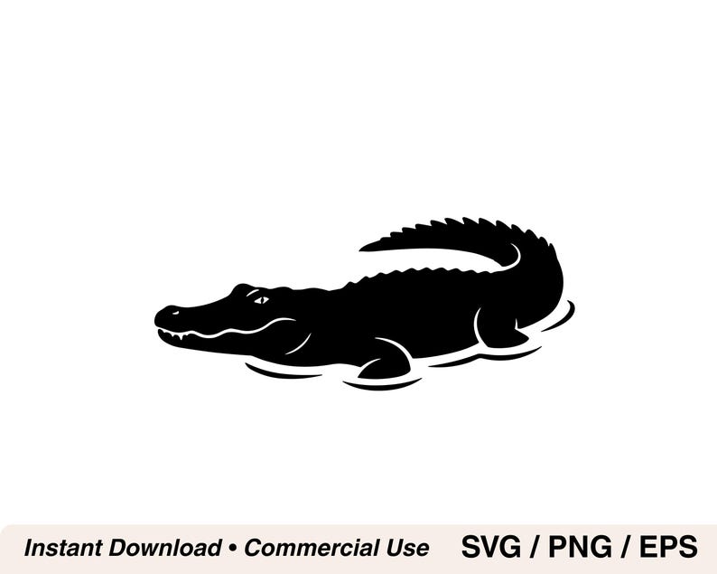 Crocodile Alligator SVG Bundle, Predator Silhouette, Gator Clipart ...