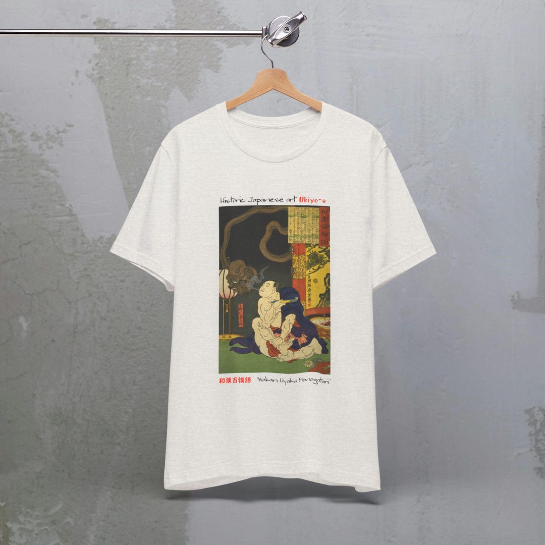 Japanese Ukiyo-e Illustration T-shirt | Vintage Edo Art Print ...