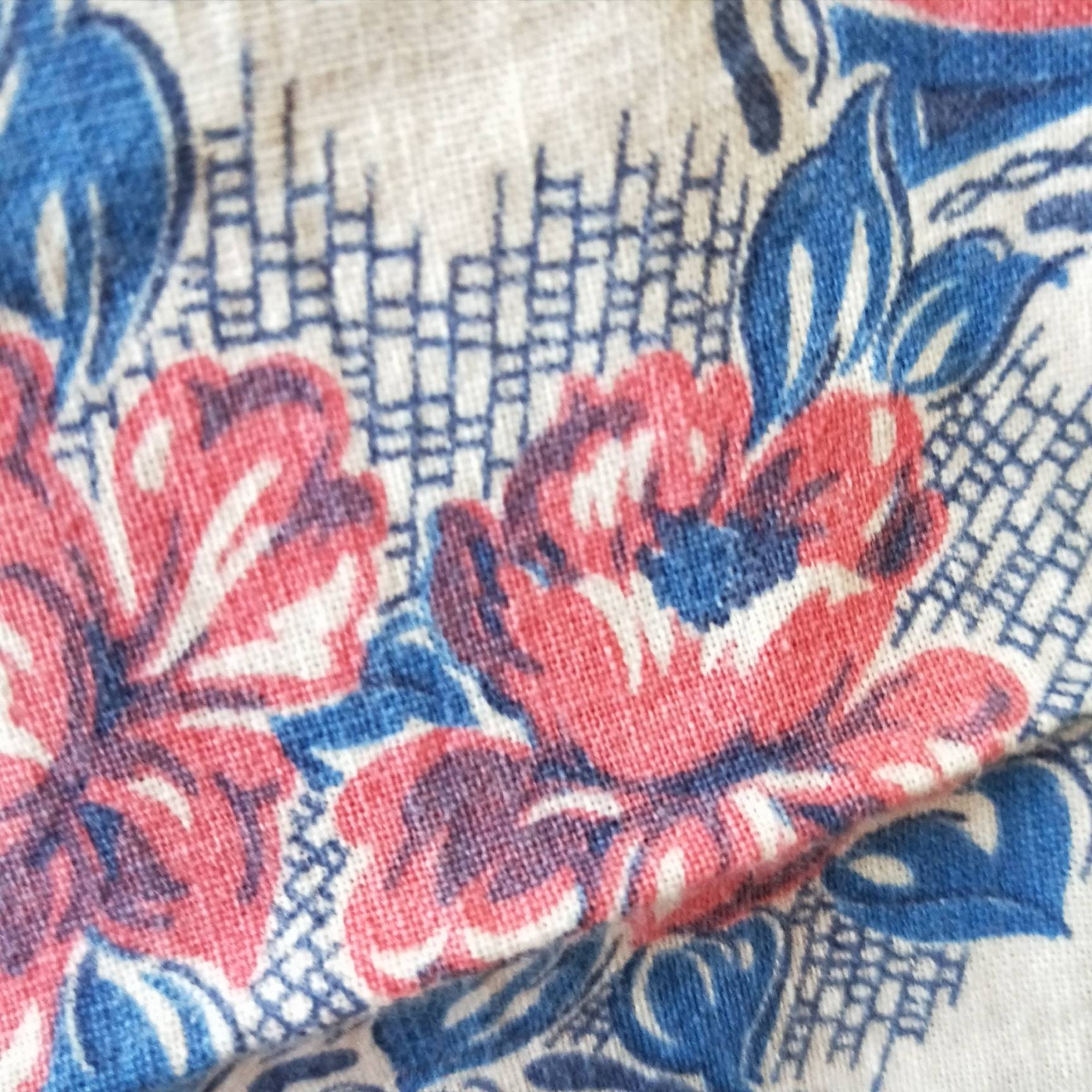 Vintage American Feed sack fabric fat quarter 18 x 22' cotton novelty ...