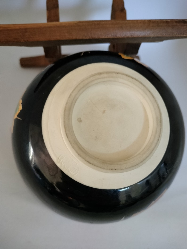 Vintage Japanese Hand-made Kyoware Glazed Tea Bowl, Chawan . Painted On ...