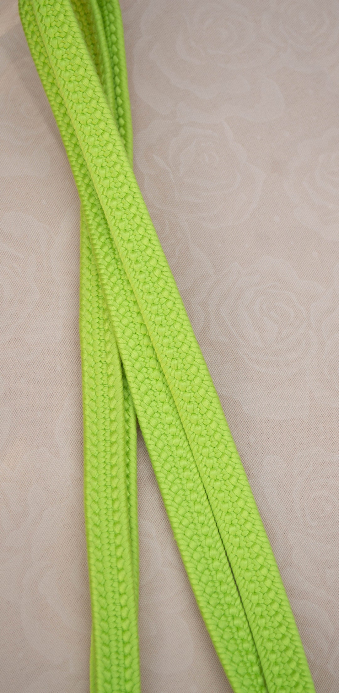 Vintage Japanese Silk Kumi-himo Obi-jime Cord Flat Bright Leaf Green ...