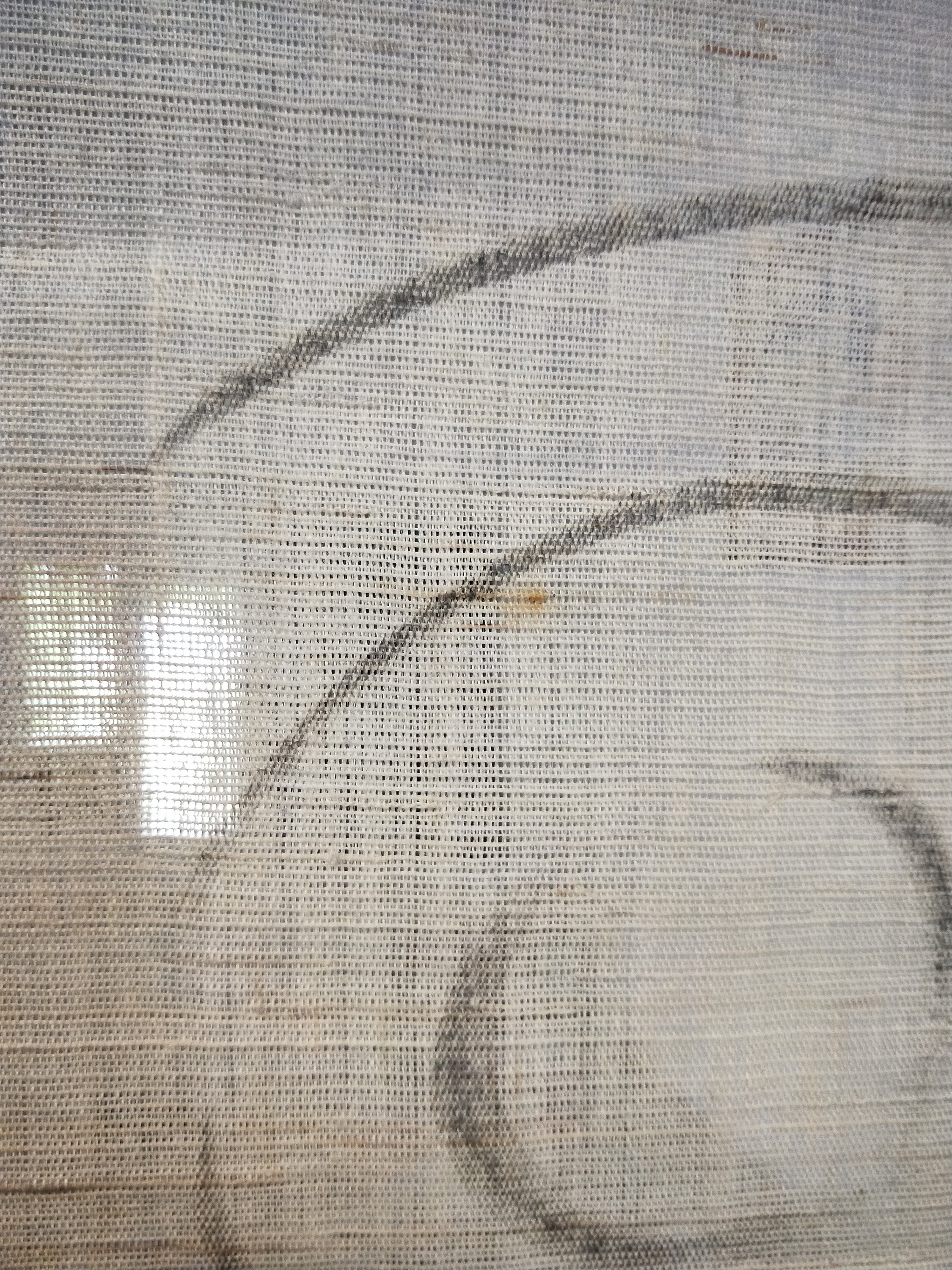 Japanese hemp Noren with 145 cm long 84 cm wide approx little fishes or ...