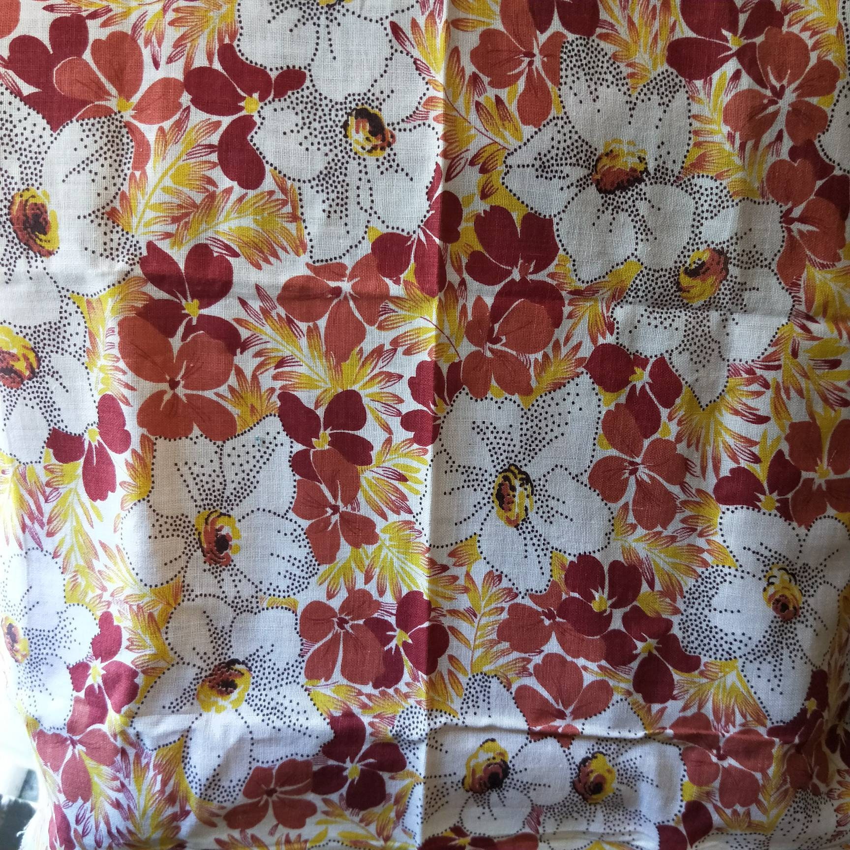 Vintage American Feed sack fabric fat quarter 18 x 22' cotton novelty ...