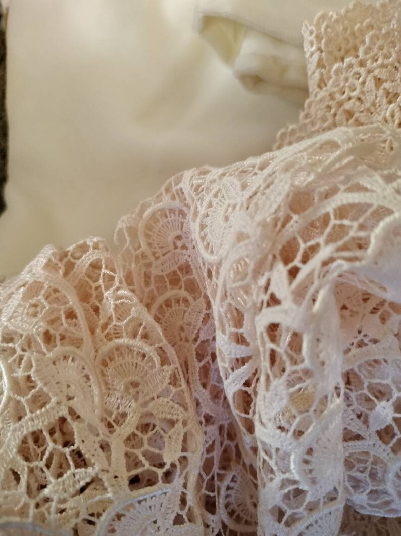 Vintage Japanese Lace Shawl for Kimono Palest Hint of Pink Lace ...