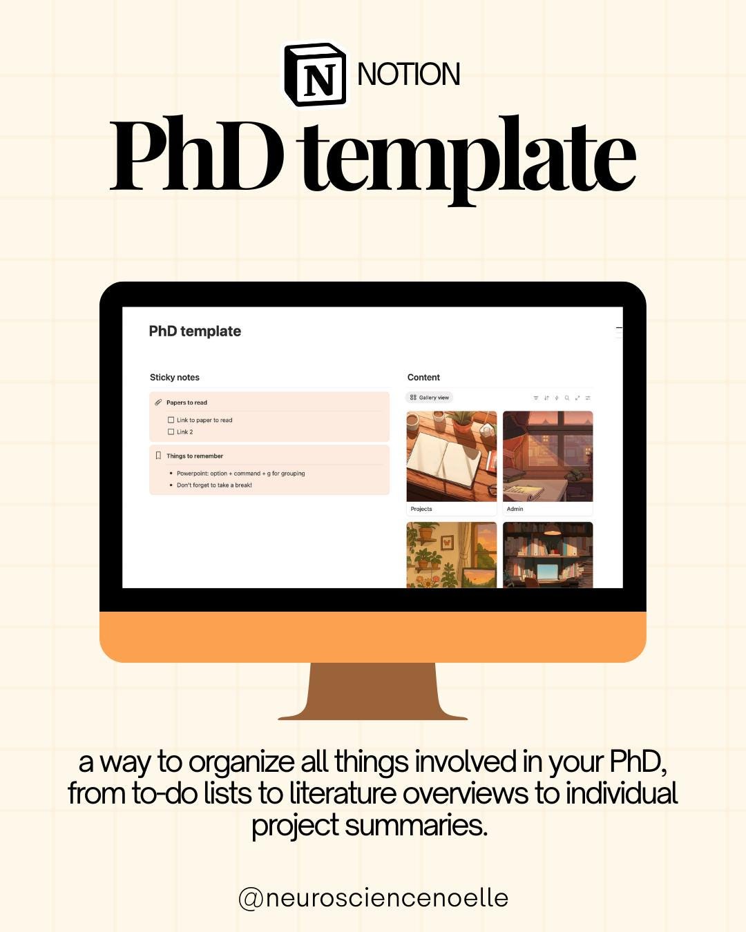 Notion Template for Phd Students, Study Planner, Research Digital ...