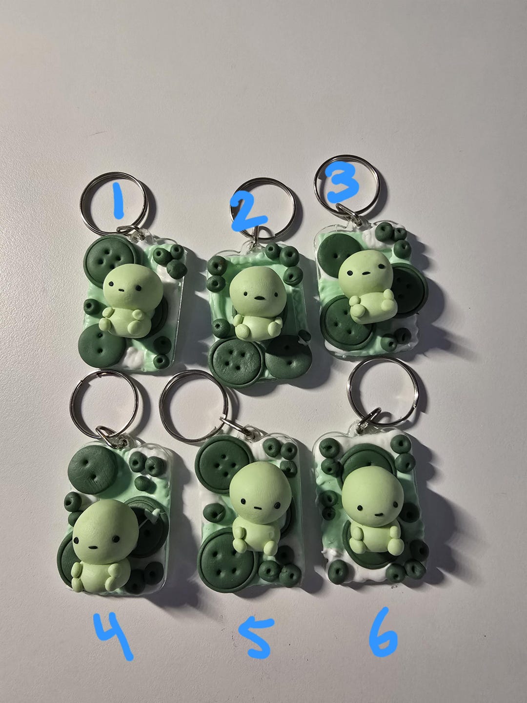 Smiski Inspired Polymer Clay Decoden Keychain - Etsy Canada