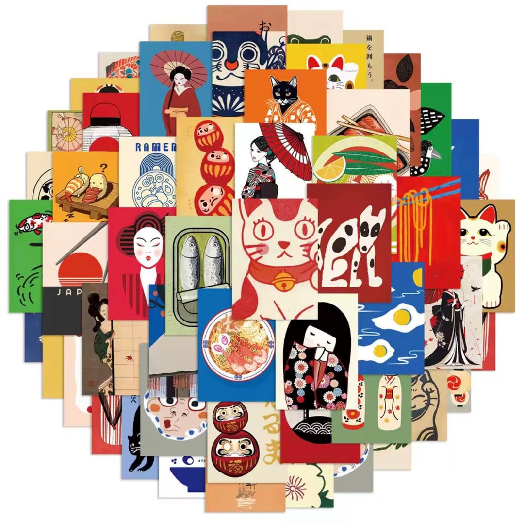 50pcs Cute Japanese Cartoon Stickers Waterproof Stickers for Laptop ...