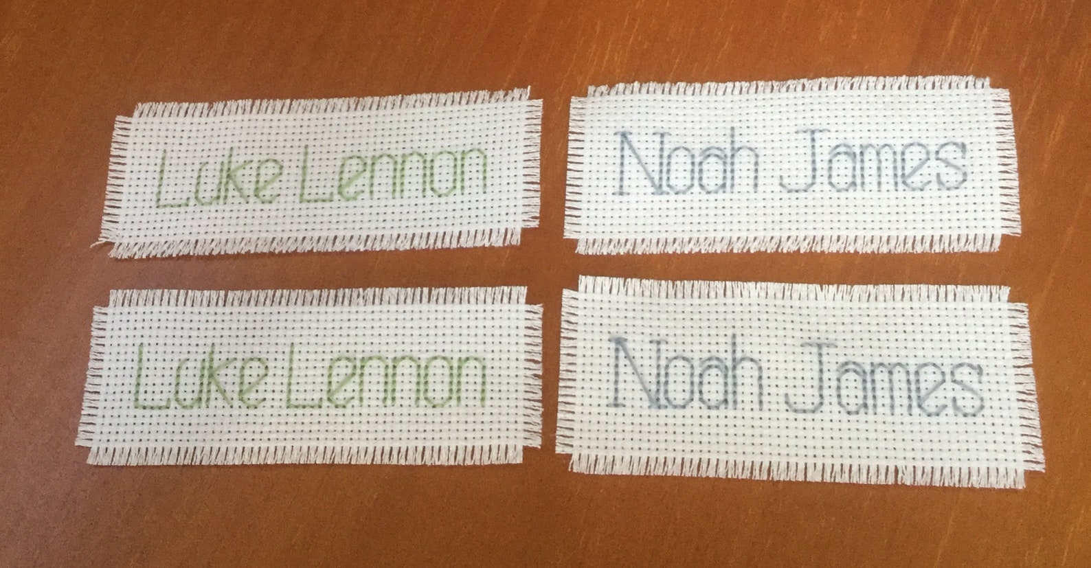 Name tags Personalized Name tags Monogram Hand Embroidered | Etsy