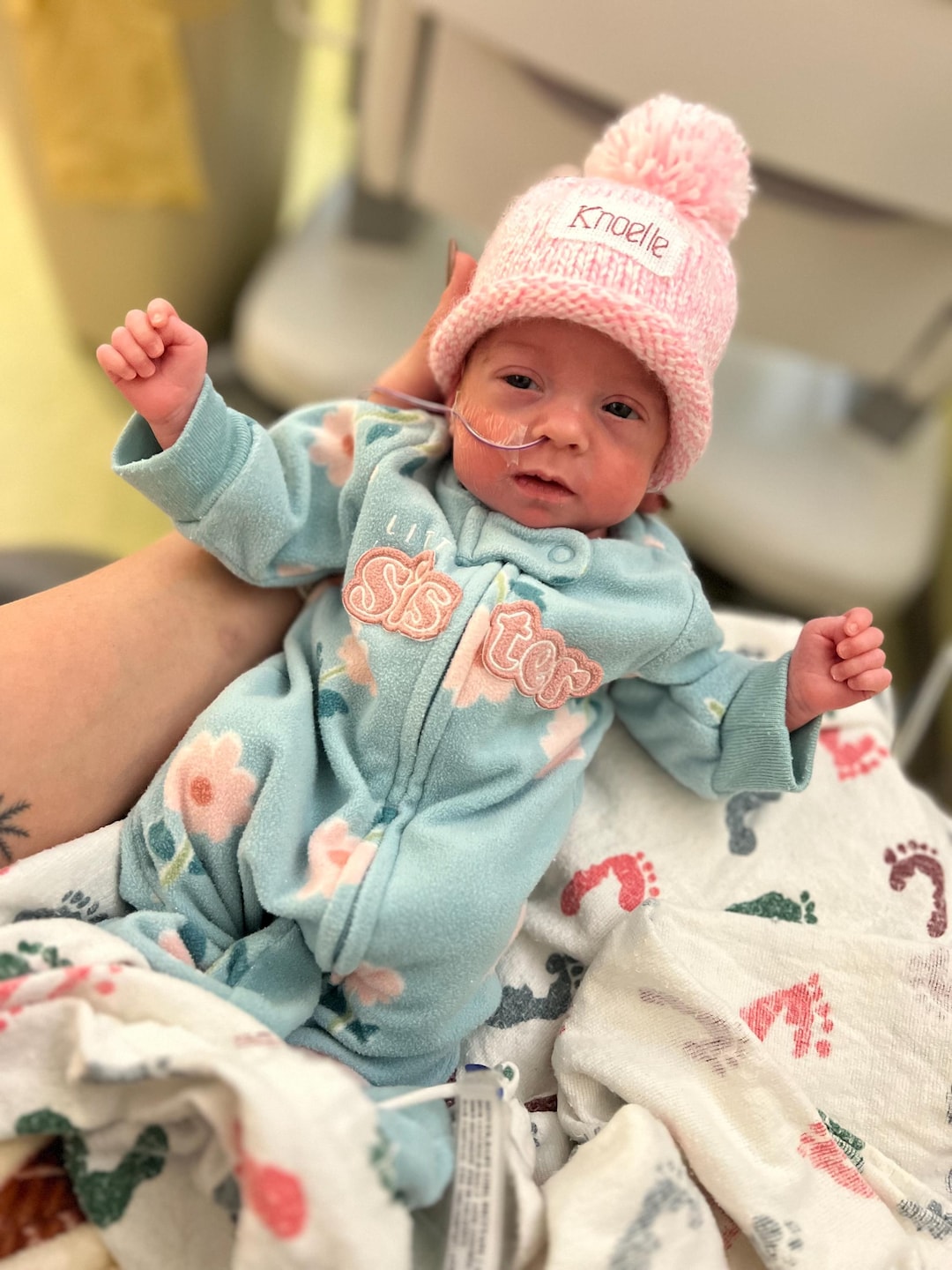Personalized Micro-preemie Knit Hat: NICU Baby Name Announcement - Etsy