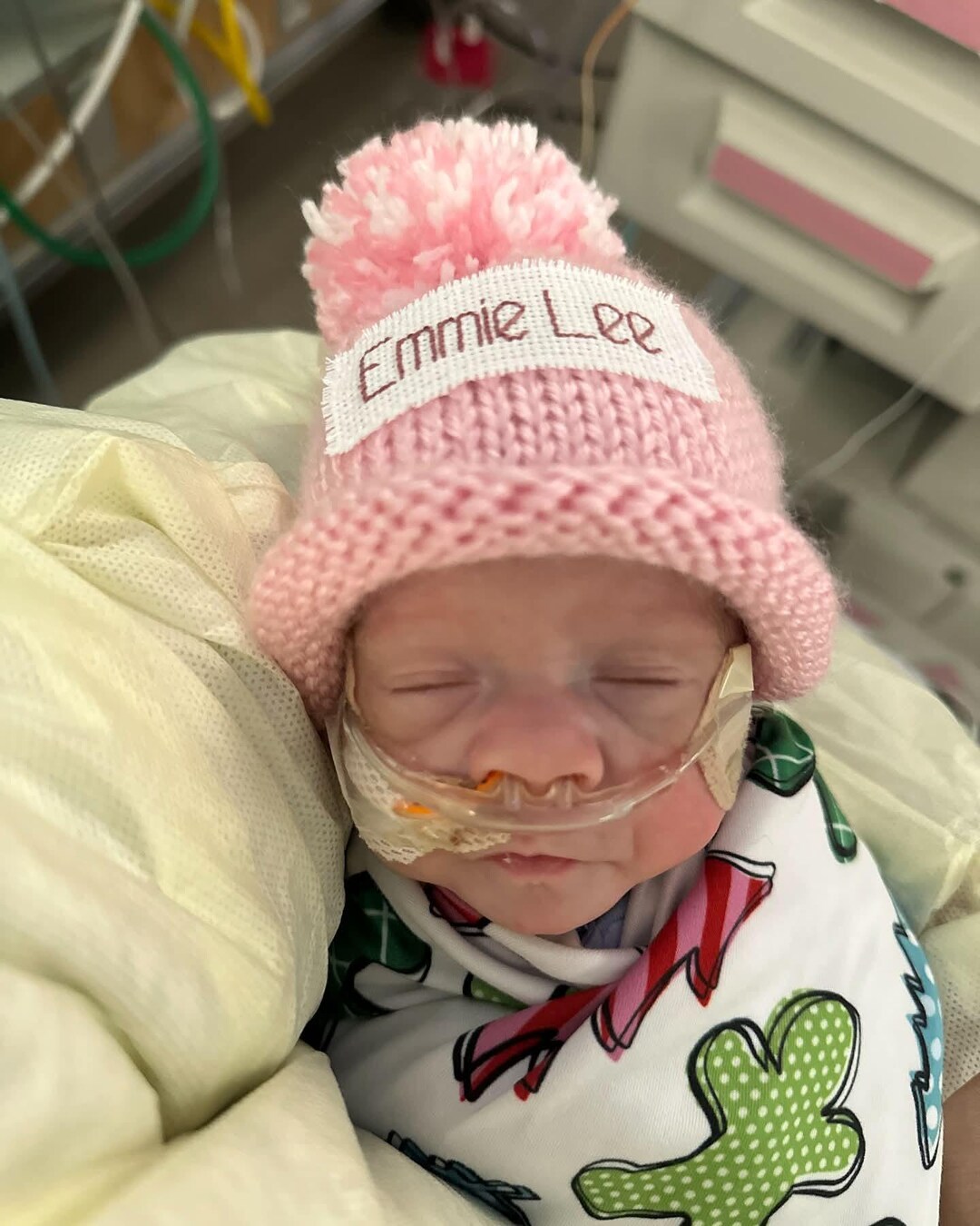 Monogram Knit Baby Hat: Personalized Newborn Pom Pom Beanie - Etsy