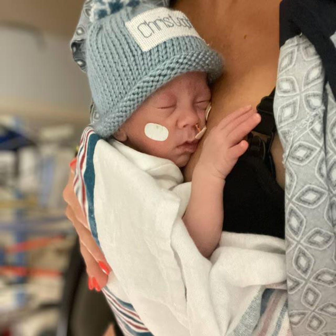 Knit Preemie Hat: Personalized Monogram, Newborn Photo Prop - Etsy