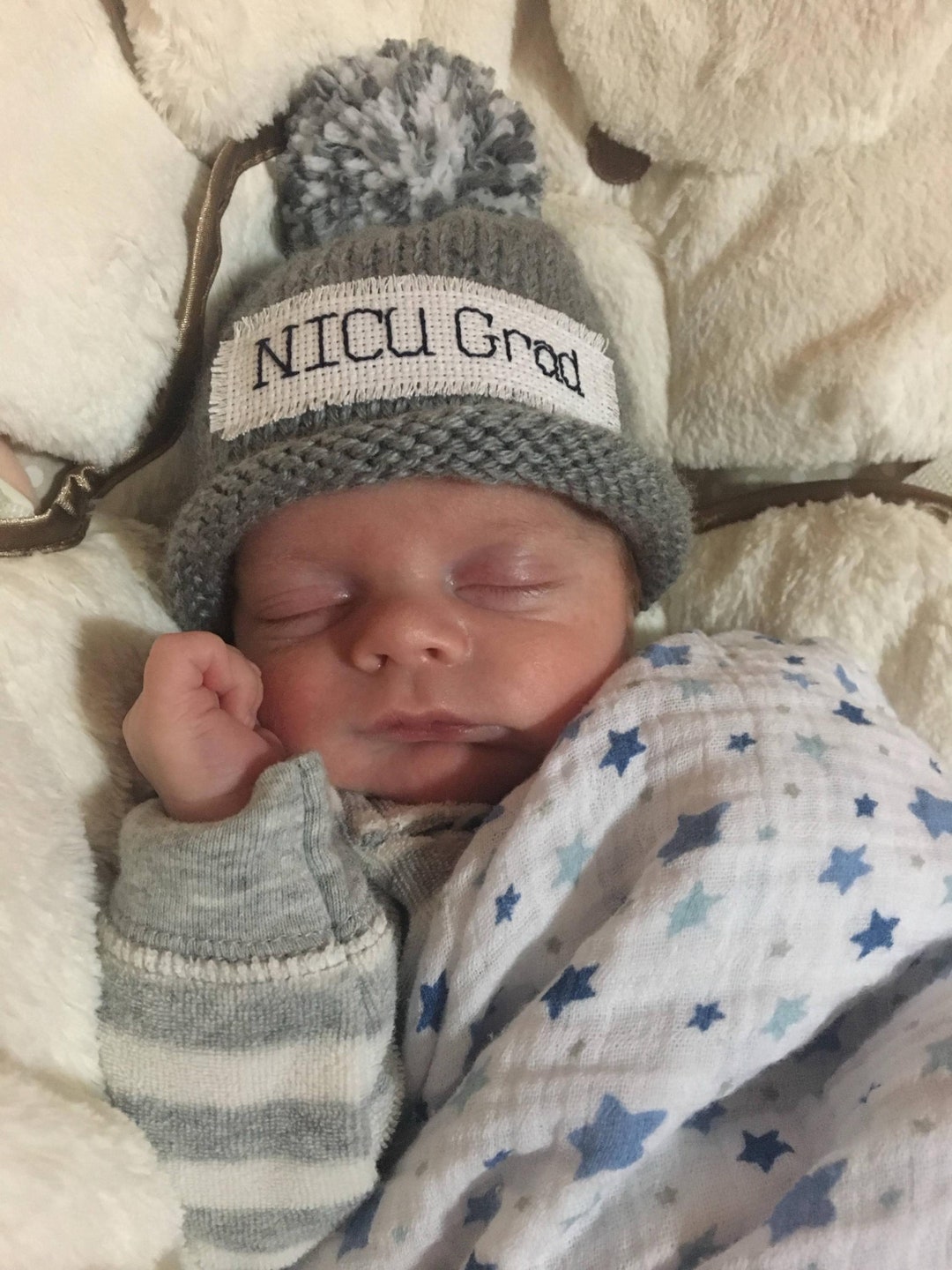 NICU Grad Knit Baby Hat: Personalized Preemie Gift - Etsy