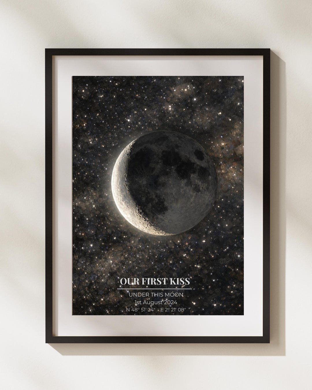 Personalized Moon Phase Print, Custom Date Poster, the Moon on Your ...