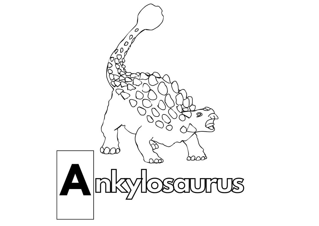 Dinosaur Alphabet Coloring Pages A-Z | 26 Printable ABC Coloring Sheets ...