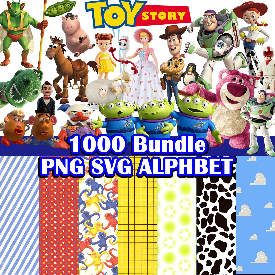 Toy Story Clipart Bundle, Toy Story SVG, Toy Story Png and Digital ...
