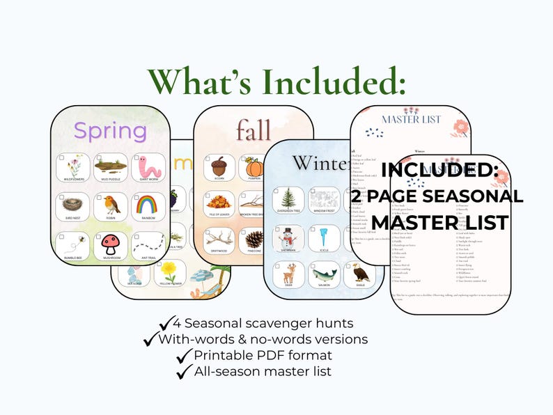 Forest Nature Scavenger Hunt Printable – Outdoor Kids Activity ...