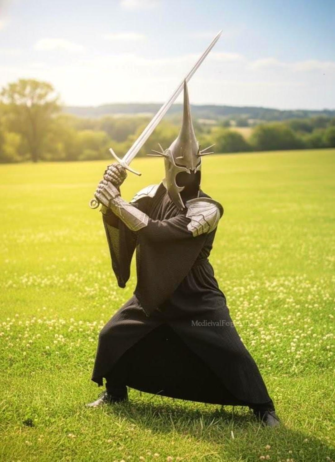 Handmade Dark Gothic Knight Armor Fantasy Warrior Medieval Steel Armor ...