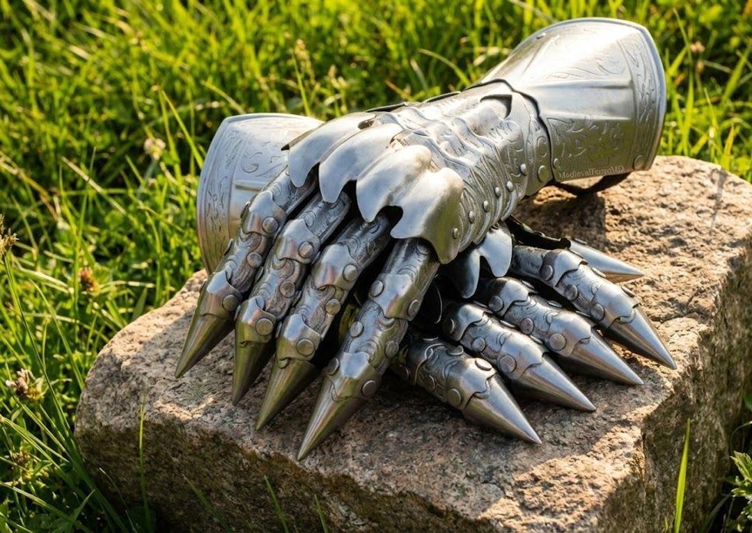 Nazgul Gauntlets Hand-forged Medieval Armor Gloves LARP Cosplay ...