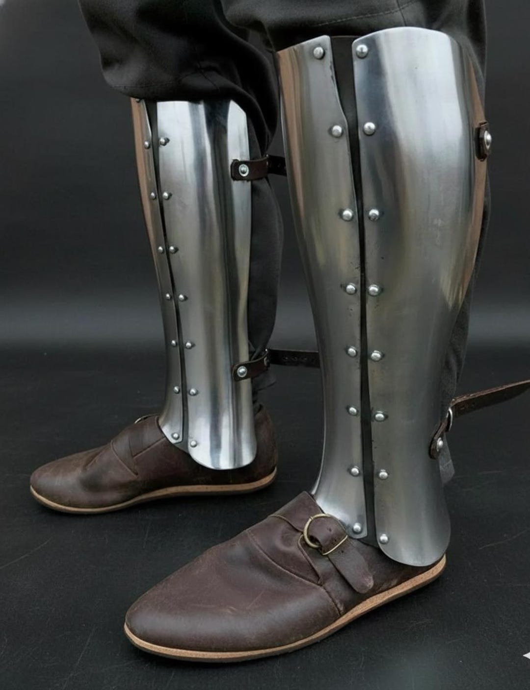 Medieval Steel Leg Greaves Knight Shin Guards | Renaissance Armor ...