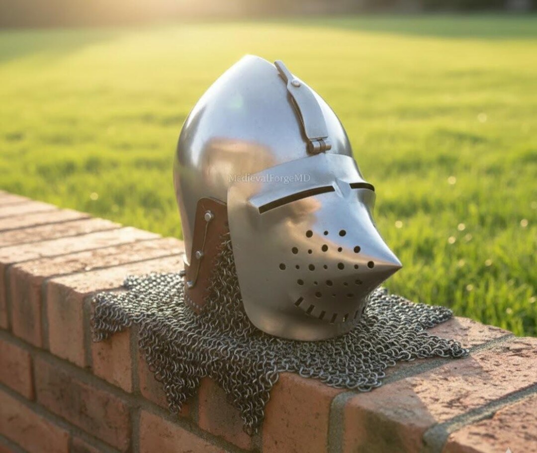 Medieval Knight Helmet Display Gothic Armor Headpiece | Handmade Steel ...