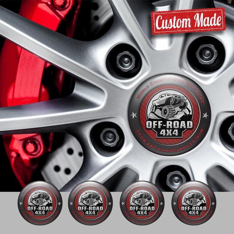 Custom 3D Wheel Hub Decals: Resin Dome Emblems - Etsy