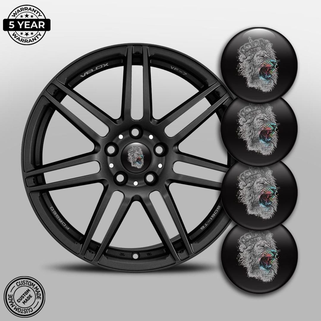 3D Wheel Center Caps: Glossy Resin Decals, Custom Car Tuning - Etsy
