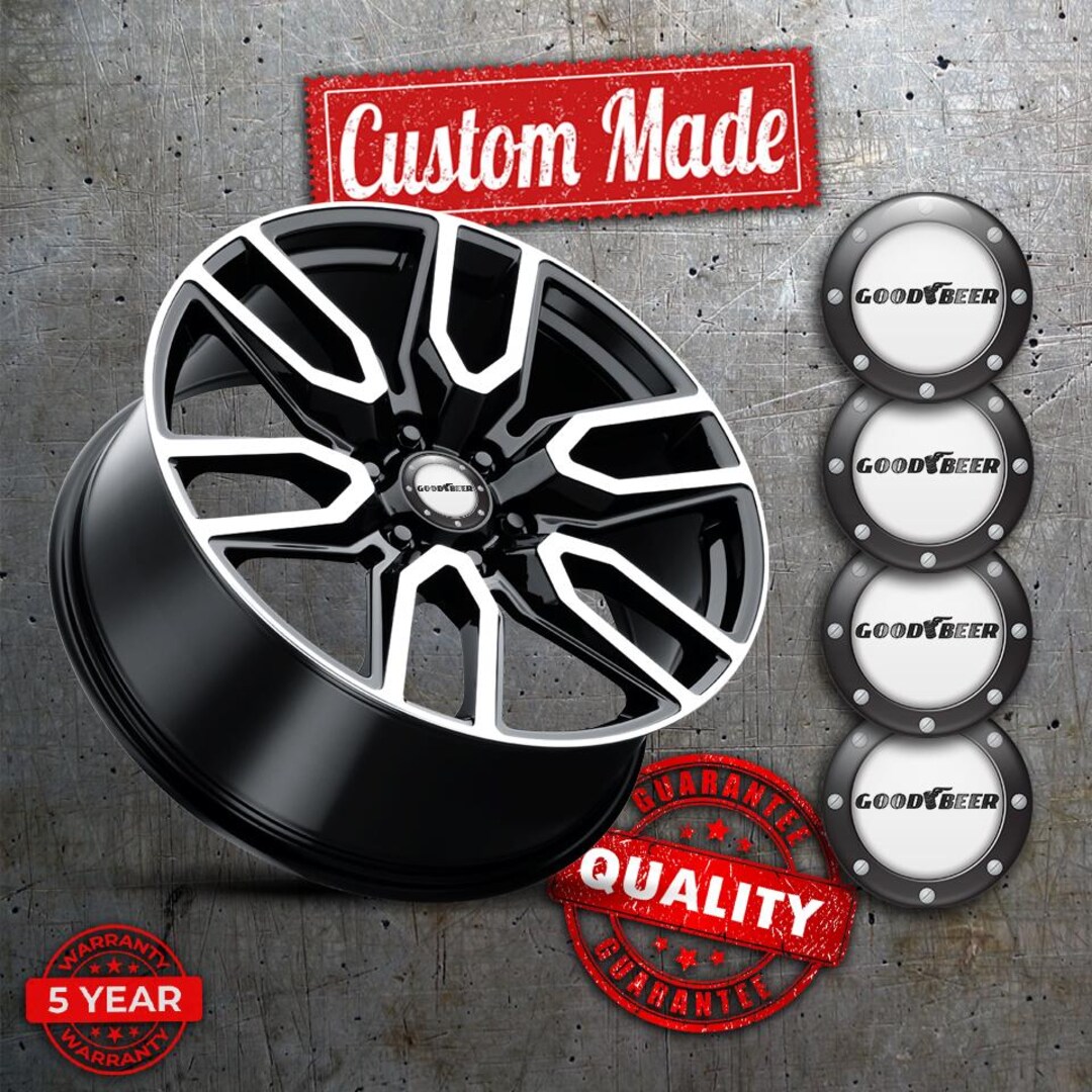 Custom Wheel Hub Center Caps: 3D Domed, Epoxy Resin Stickers (set of 4 ...