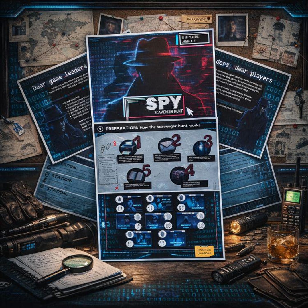 Spy Scavenger Hunt | Secret Agent Mission, Ages 9-12 (printable) - Etsy
