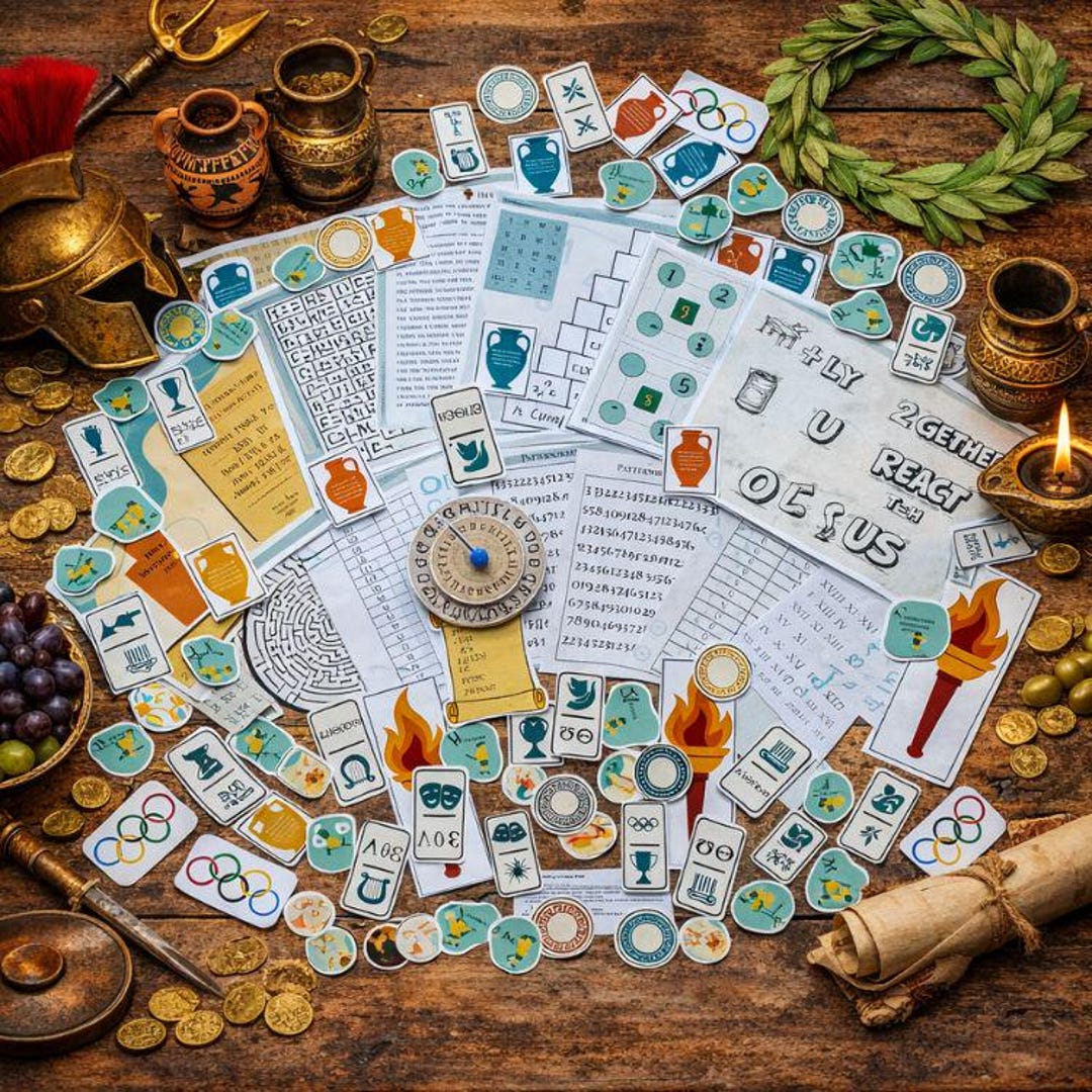Ancient Greece Scavenger Hunt for Kids Ages 4-6 | Greek Gods Treasure ...
