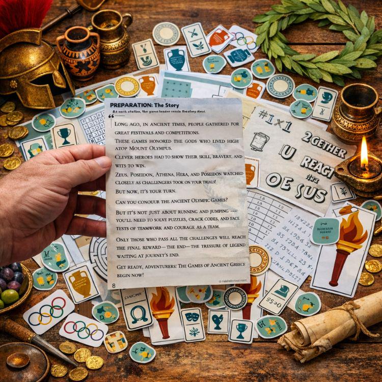 Ancient Greece Scavenger Hunt for Kids Ages 4-6 | Greek Gods Treasure ...