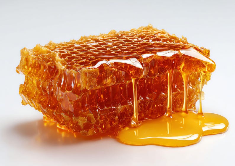 Raw Honeycomb 0.88 Lb (400g) | Edible Natural Comb Honey | Unfiltered ...