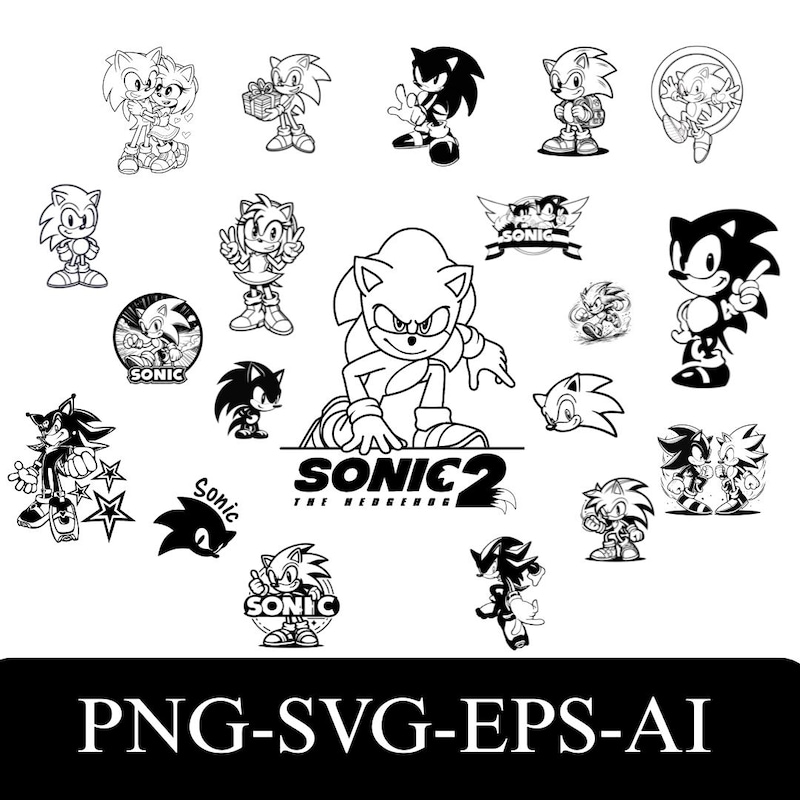Sonic Hedgehog Racing Png - Etsy