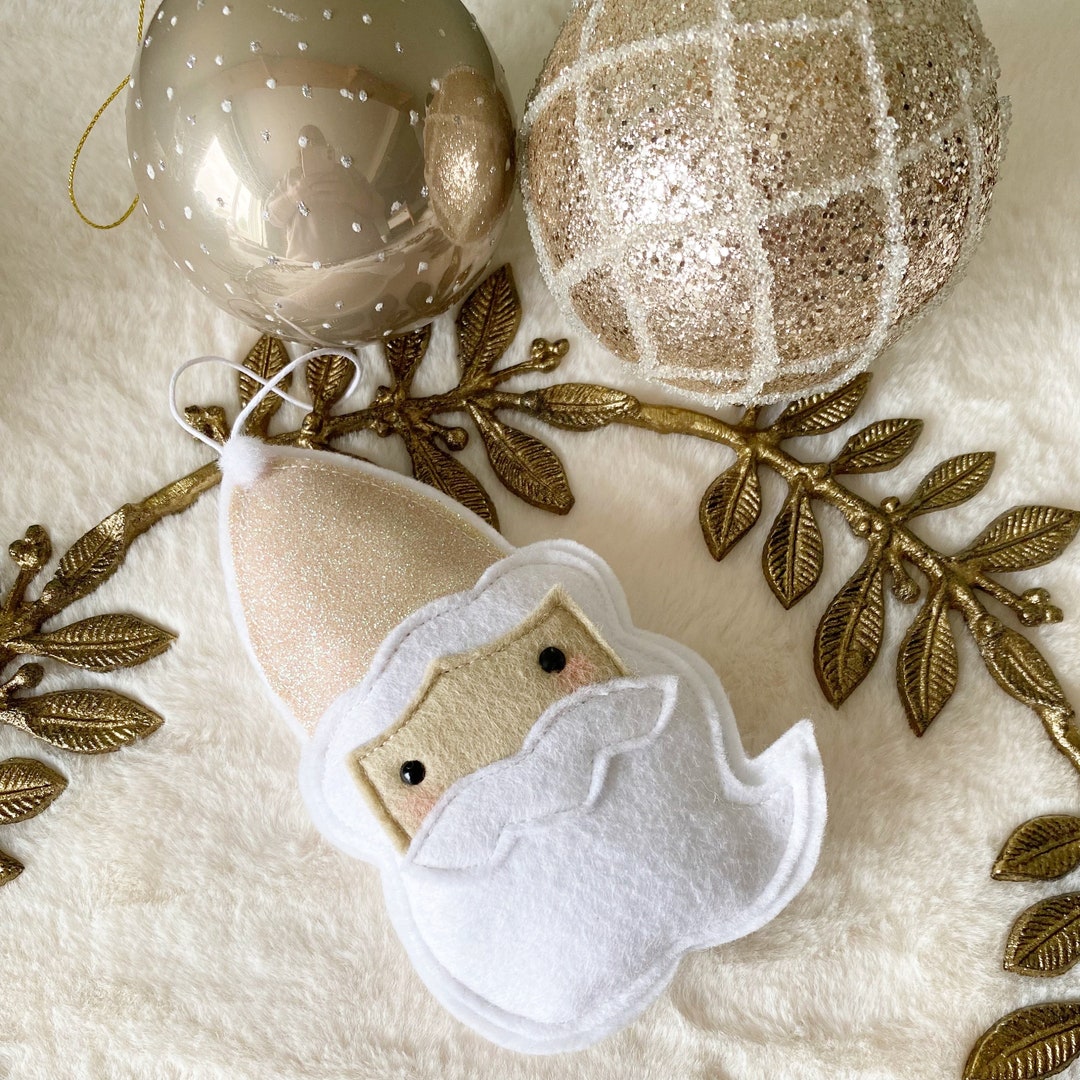 Santa Father Christmas Felt Decoration Pink, Red, Green, Neutral - Etsy
