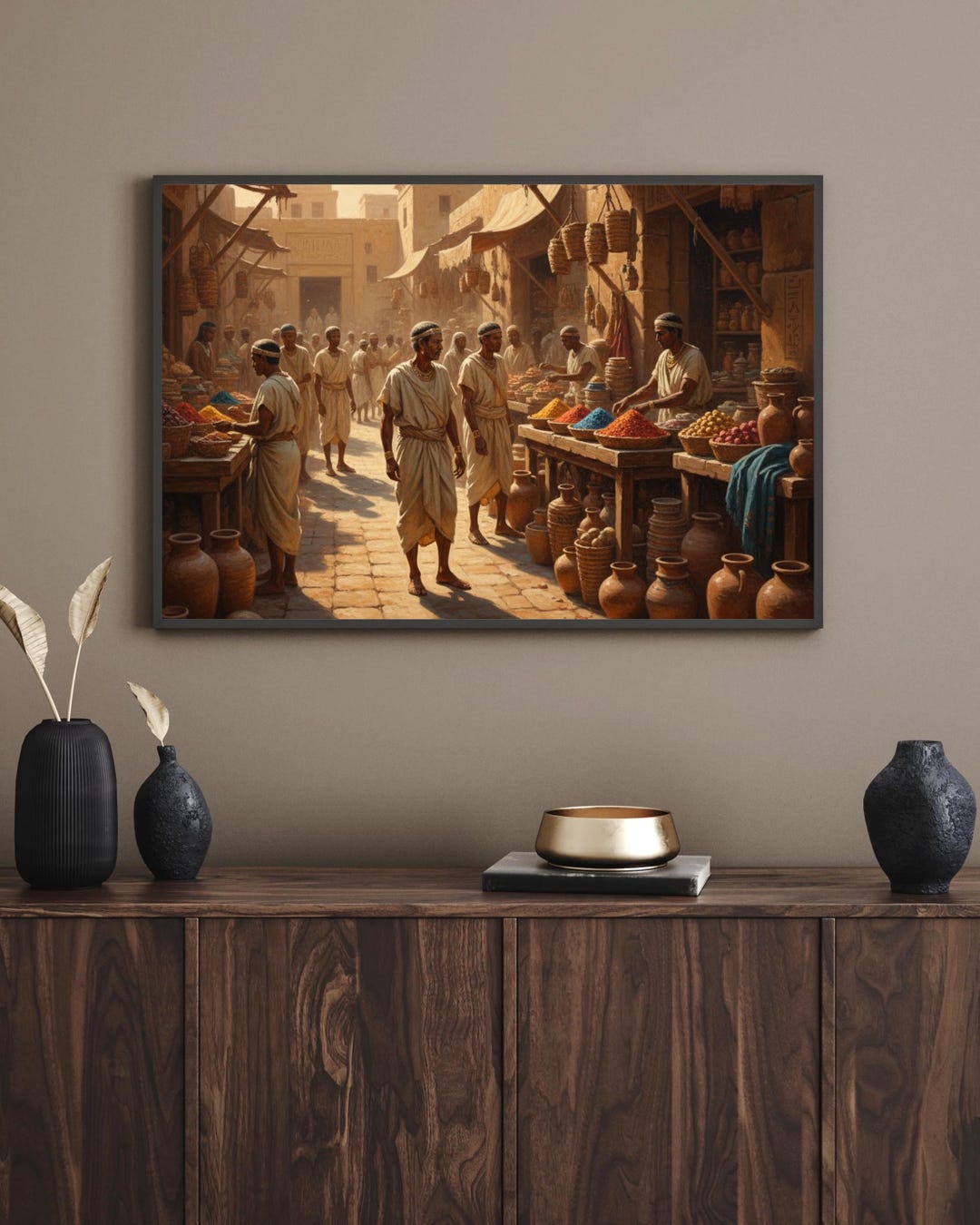 Ancient Marketplace Art Print | Middle Eastern Vintage Decor (digital ...