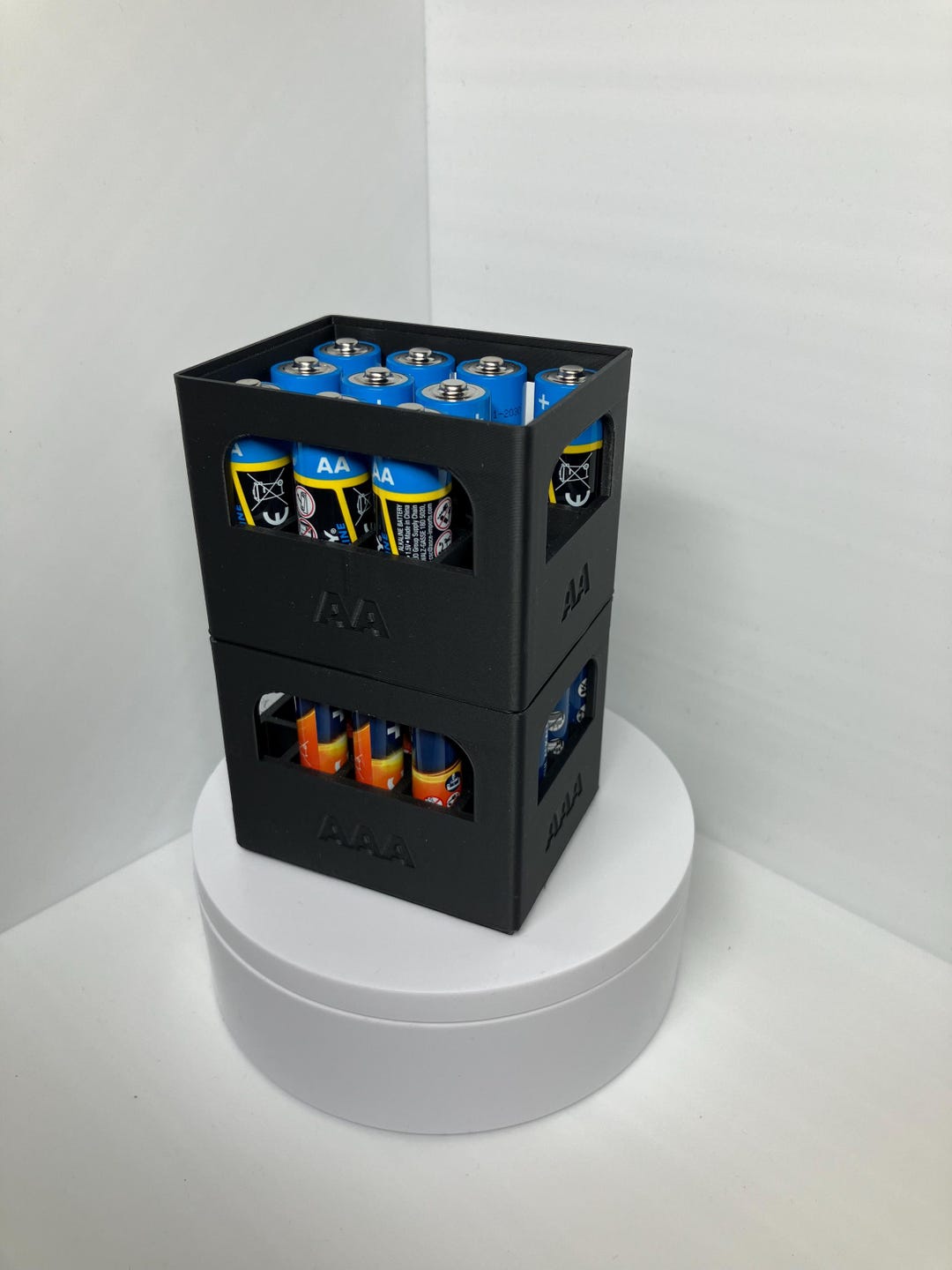 3d-printed Beverage Crates for Batteries – Stackable Battery Box (AA ...