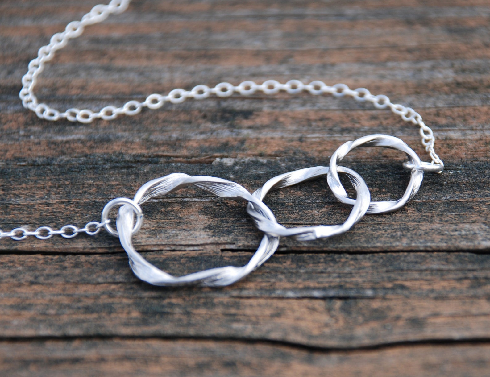 Silver Trinity Ring Sterling Silver Necklace - Etsy