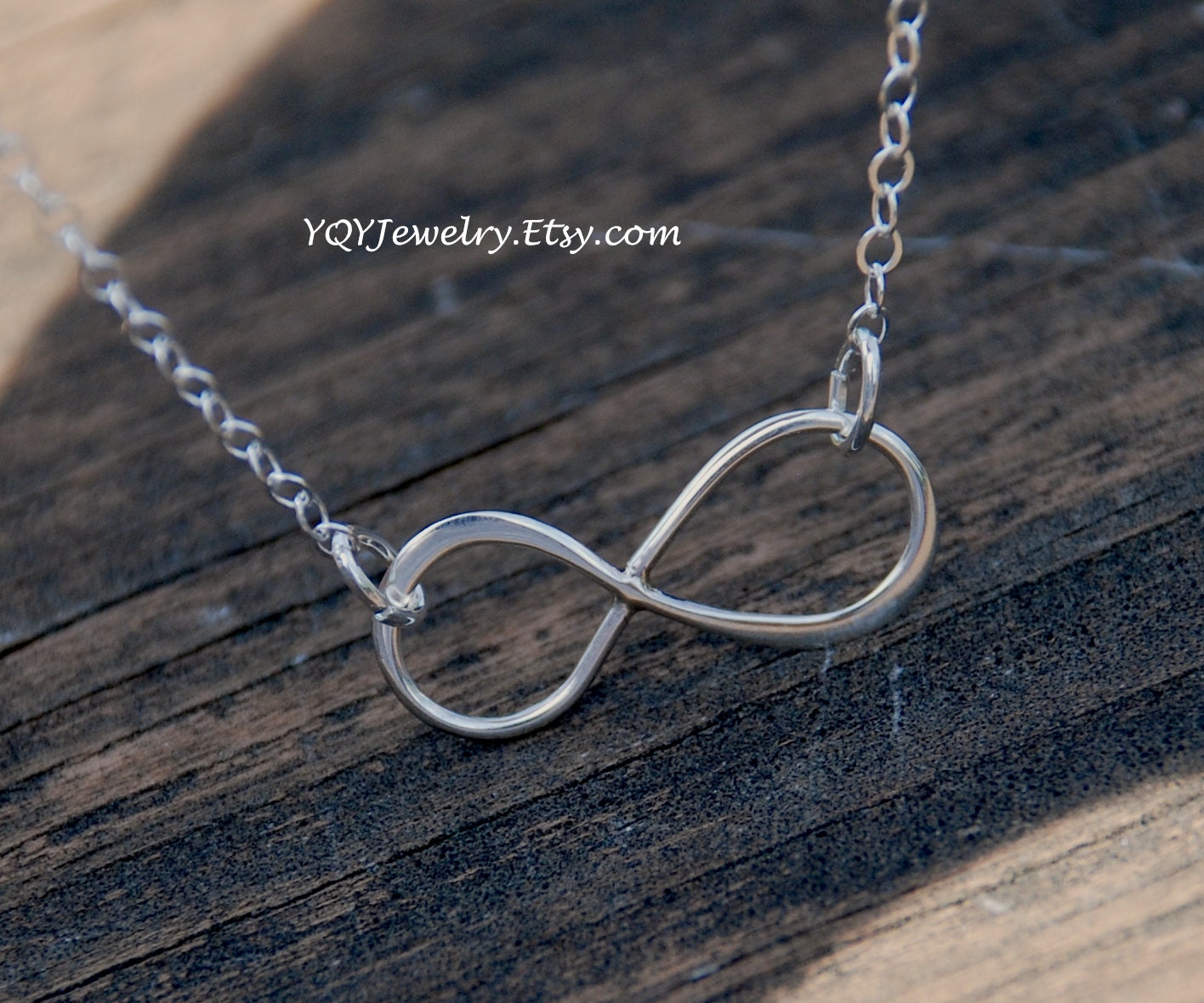 Small Asymmetric Solid Sterling Silver Infinity Sterling - Etsy