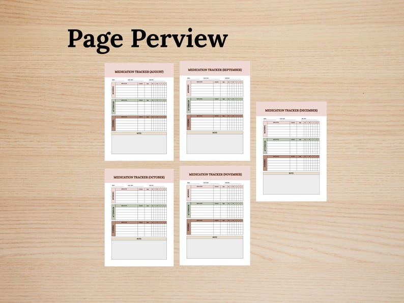 Printable Medication Tracker Log, Printable Daily Medicine Intake Sheet ...