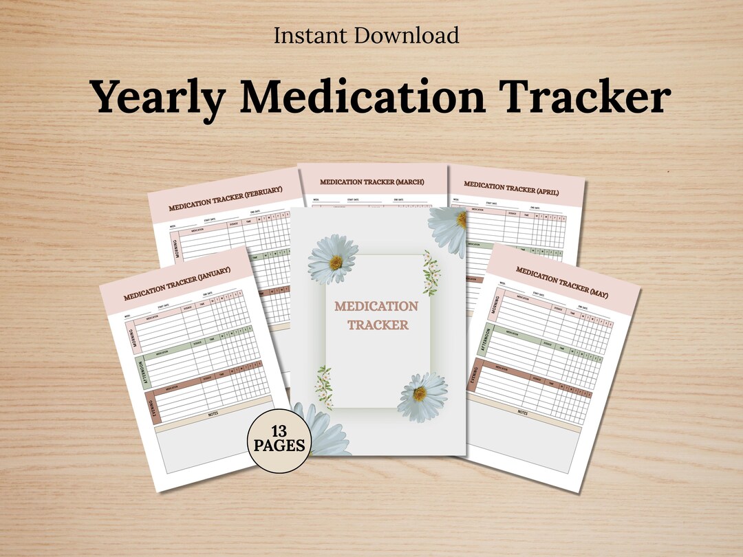Printable Medication Tracker Log, Printable Daily Medicine Intake Sheet ...