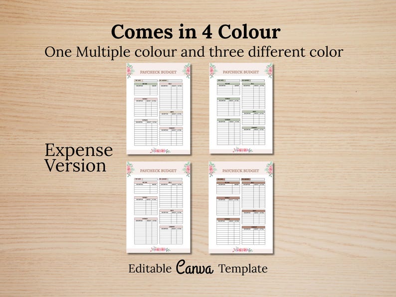 Editable Paycheck Budget Template, Paycheck Budget Printable, Money ...