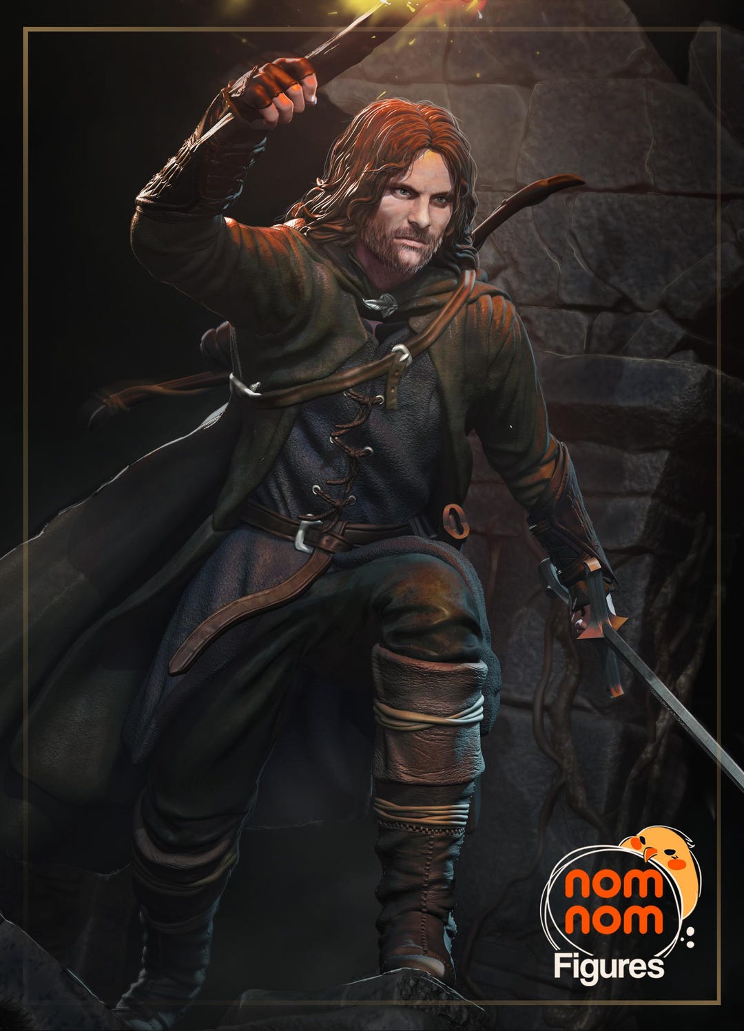 The Lord of the Rings – Aragorn | King of Gondor Valor STL Statue | 3D ...