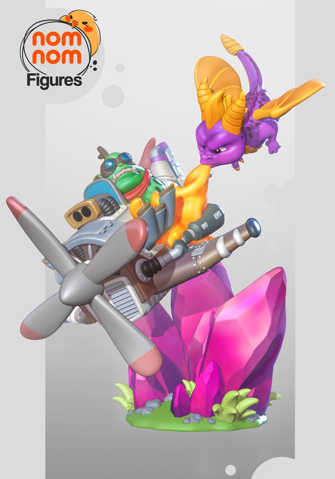 Spyro – Chibi Spyro | Little Dragon Hero STL Statue | 3D Print Model ...