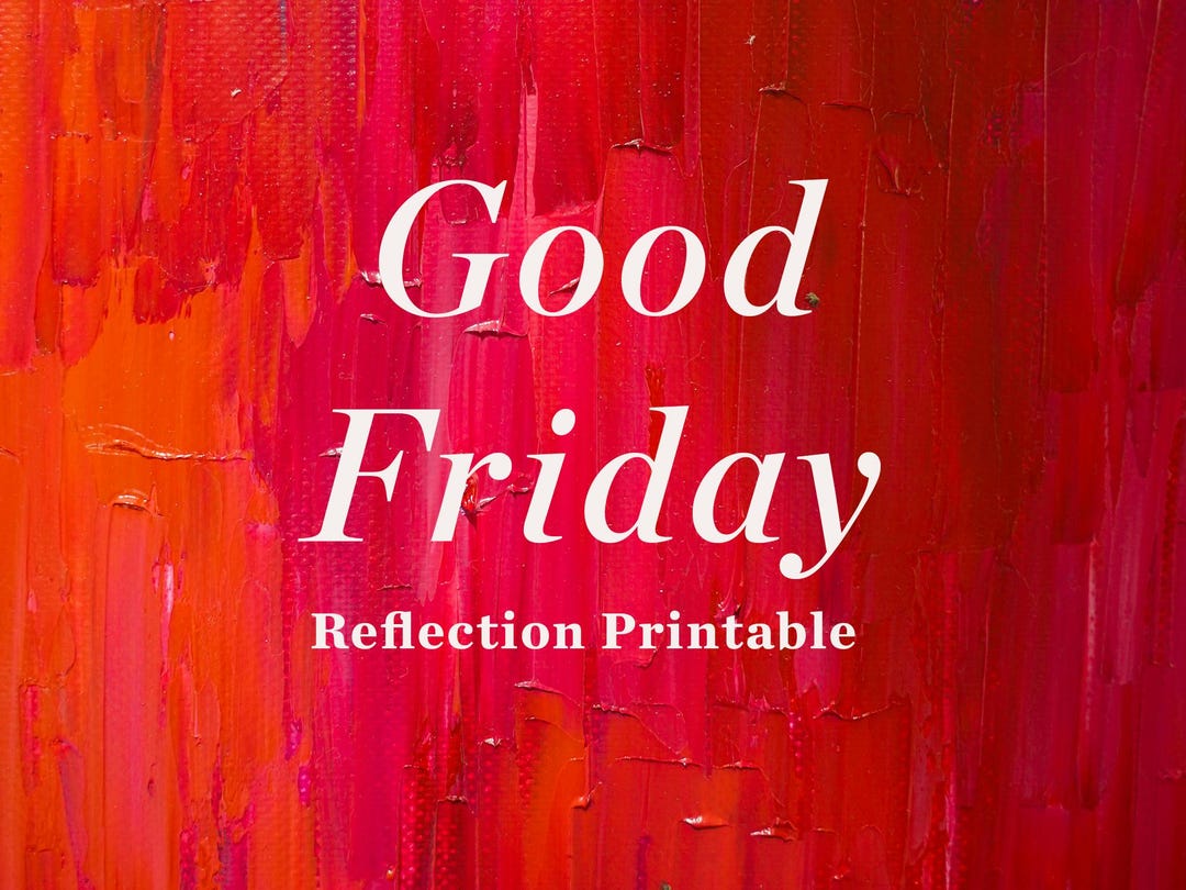 Good Friday Devotional Reflection Printable, Holy Week Prayer (digital ...